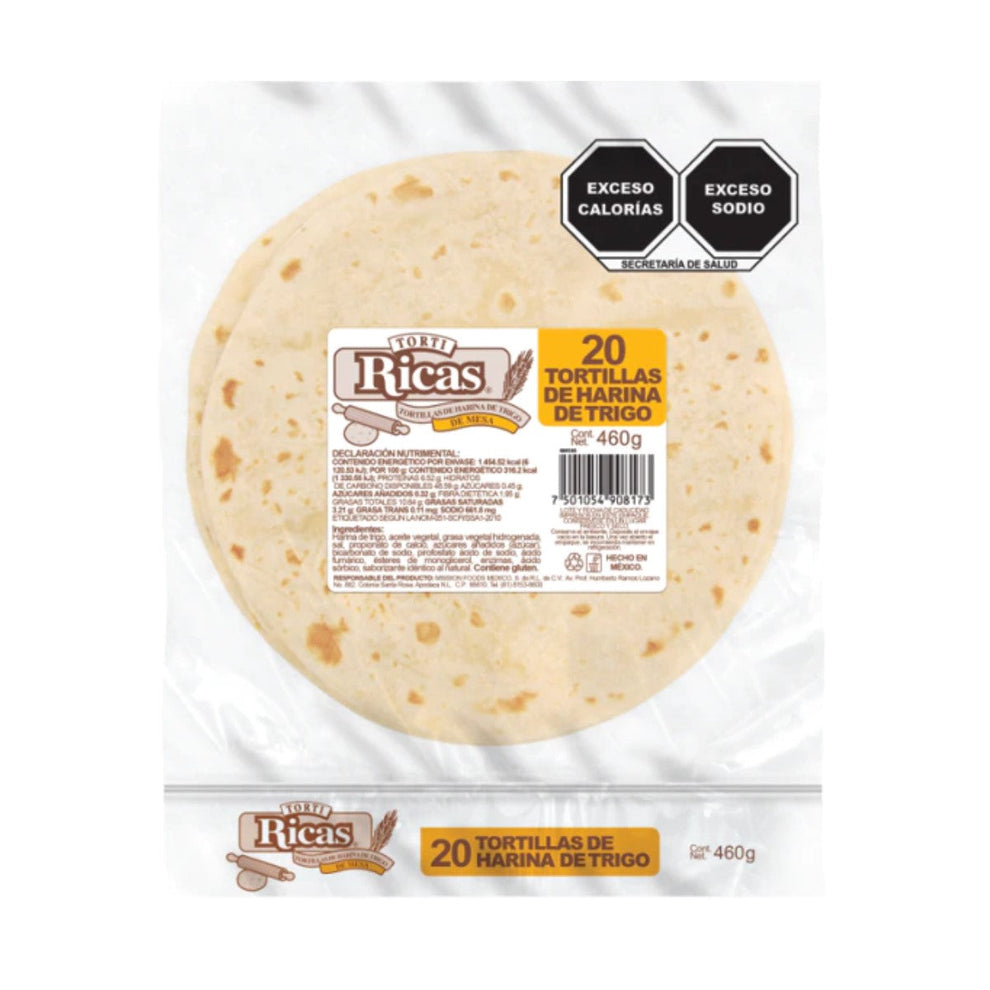 Tortillas de Harina Tortiricas 460 g 20 pzas – Rancho Norte Monterrey